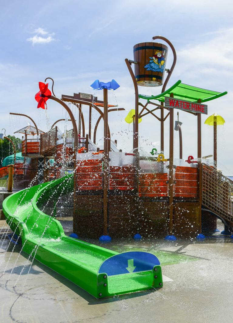 The Water Mine | Gold Rush-Themed Splashpad in Virginia by Vortex