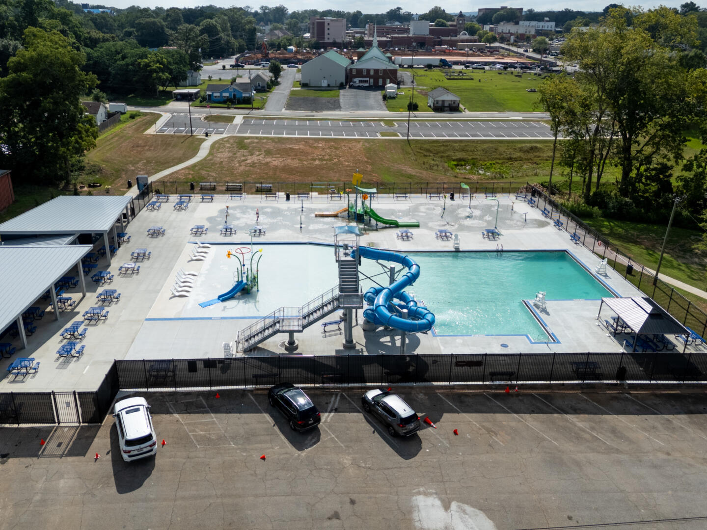 Sixty year old pool refurbished with Vortex aquatic play