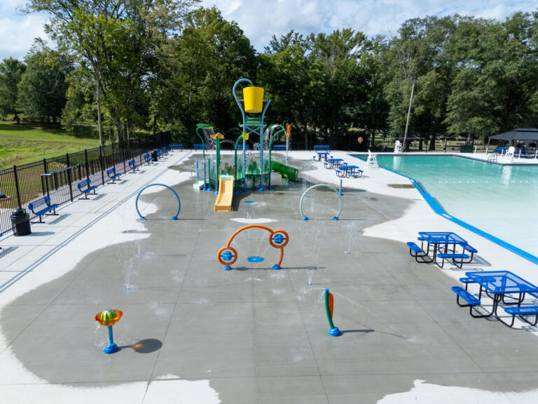 Sixty year old pool refurbished with Vortex aquatic play