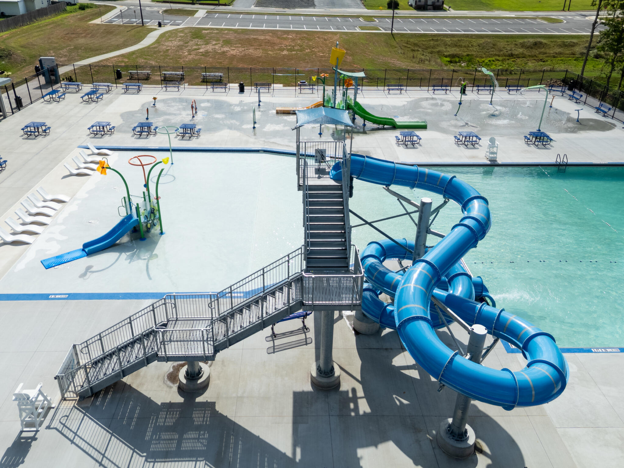 Sixty year old pool refurbished with Vortex aquatic play
